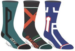 Socks - My Hero Academia - Deku Bakugo and All Might Uniforms 3 Pair P ...