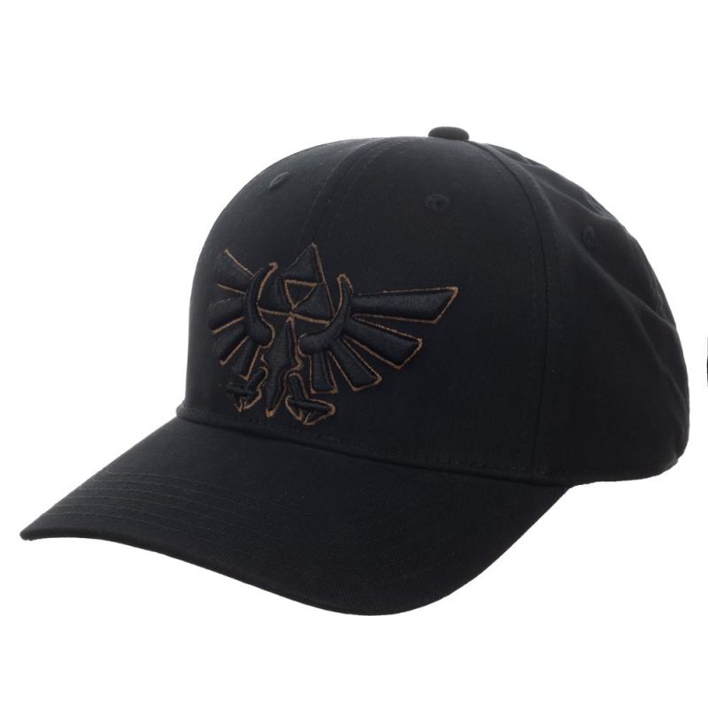 Cap - Nintendo The Legend of Zelda - Hyrule Emblem Embroidered Black a ...
