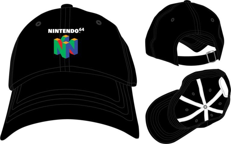 Cap - Nintendo - Nintendo 64 Logo Adjustable Black – Chez Rhox, le Geek ...