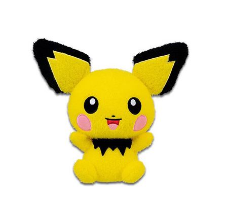 Plush - Pokémon Pocket Monsters - Bushy Sitting Pichu 8" – Chez Rhox ...