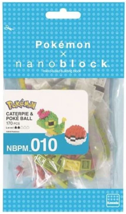 Nanoblock - Pokémon - 010 Caterpie et Poké Ball 170 Pièces – Chez Rhox ...