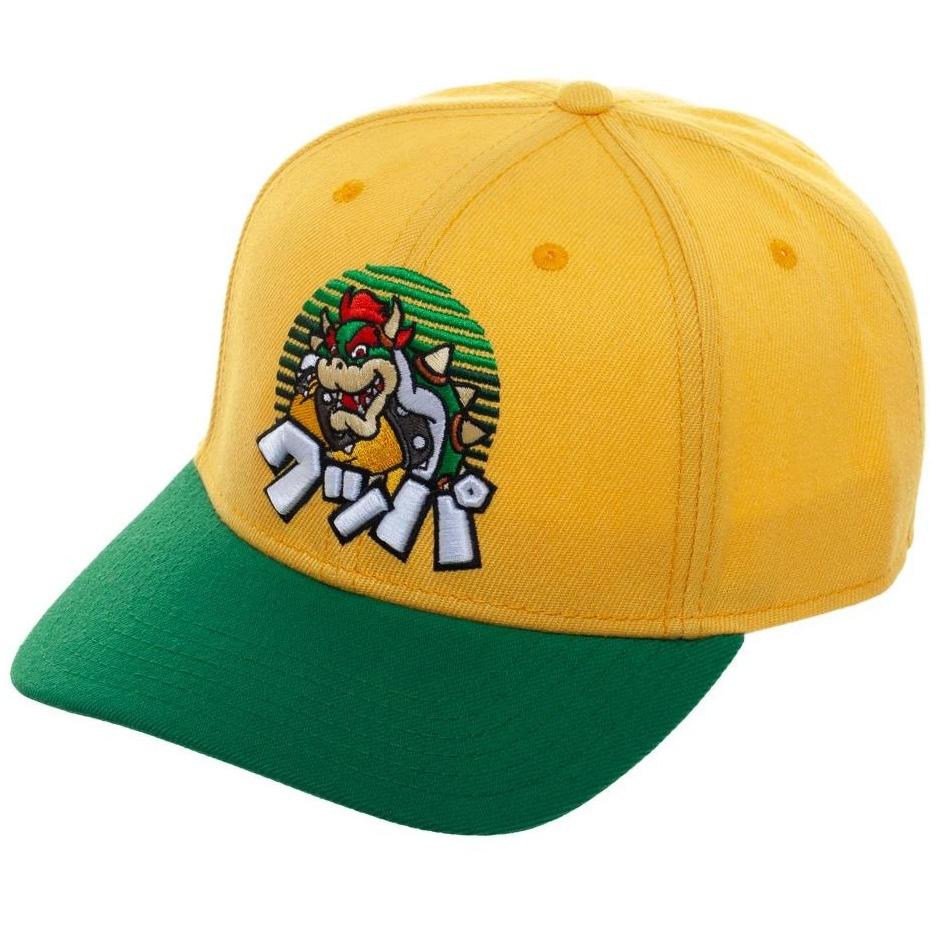 Cap - Nintendo Super Mario Bros. - Bowser Katakana Yellow and Green Ad ...